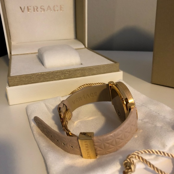 Versace | Accessories | Versace Rose Gold Logo Watch | Poshmark